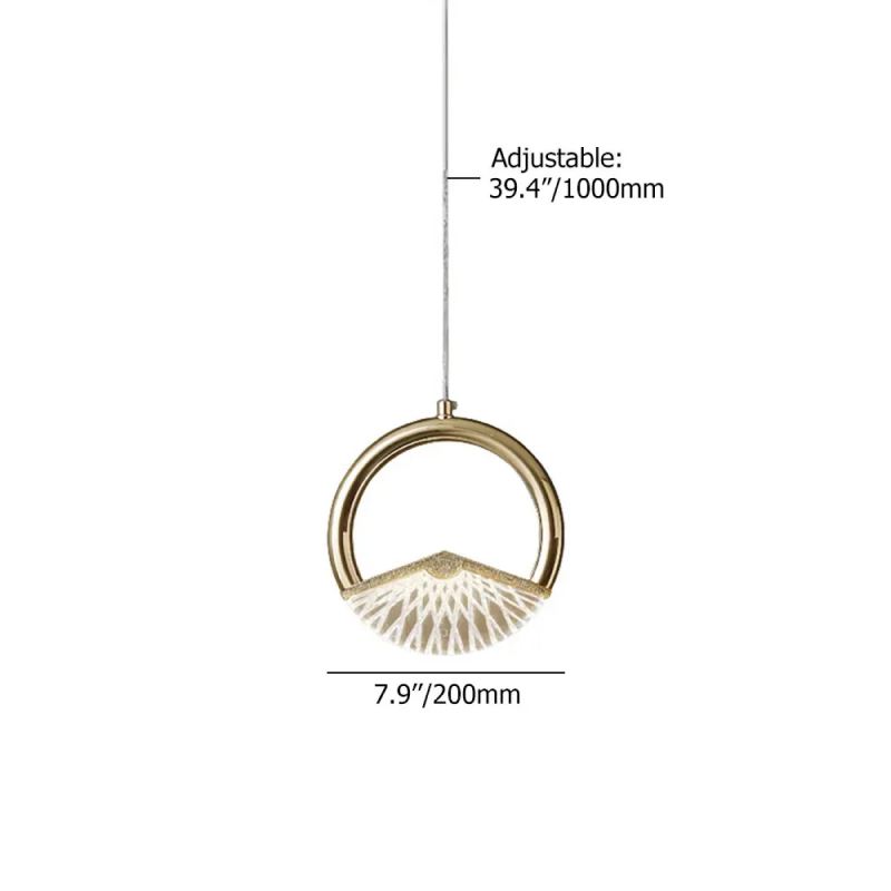 Modern LED Geometric Pendant Light- Gold - CharmyDecor