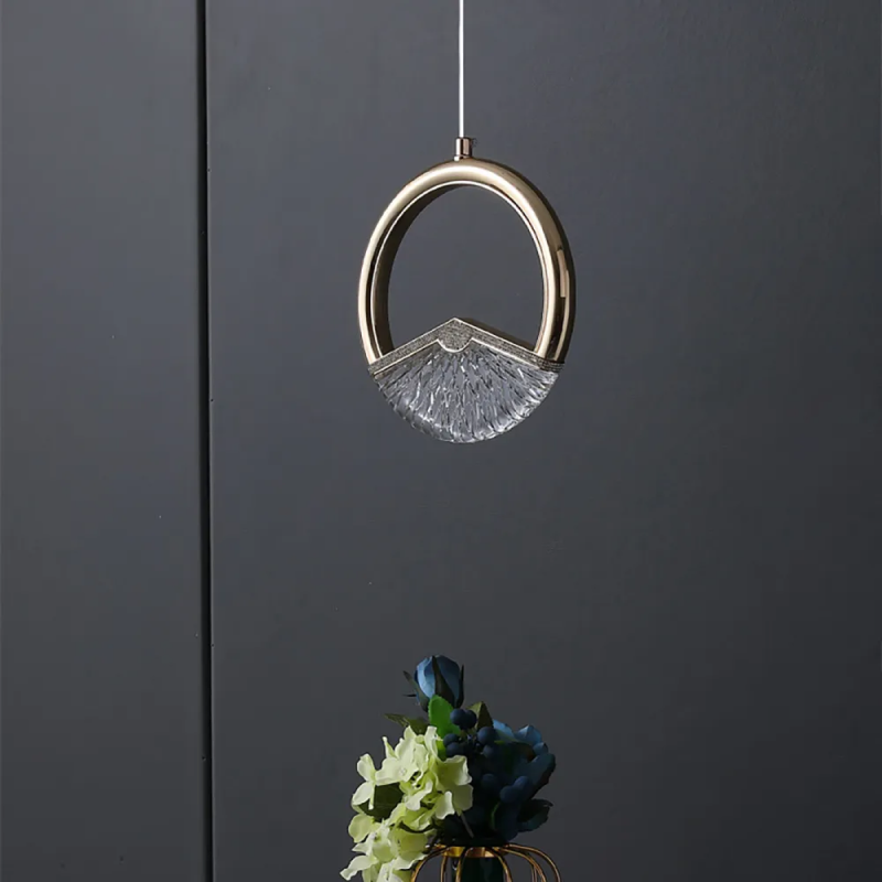Modern LED Geometric Pendant Light- Gold - CharmyDecor