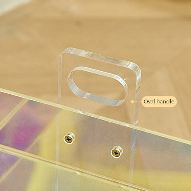 Acrylic Iridescent Trolley Bar Cart