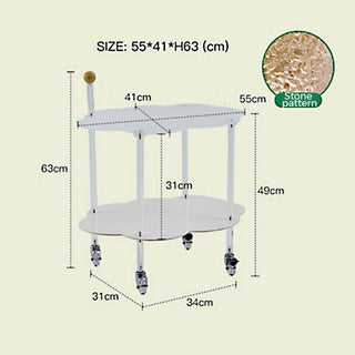 Cloud Acrylic Rolling Cart with Wheels - Modern Design – CharmyDecor