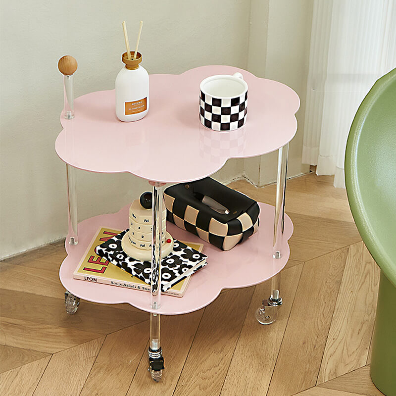 Acrylic Iridescent Trolley Bar Cart – CharmyDecor