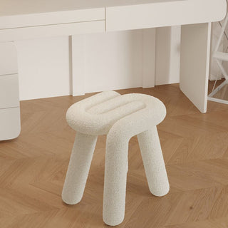 Elegant Arch Boucle Waterfall Style Vanity Stool – CharmyDecor