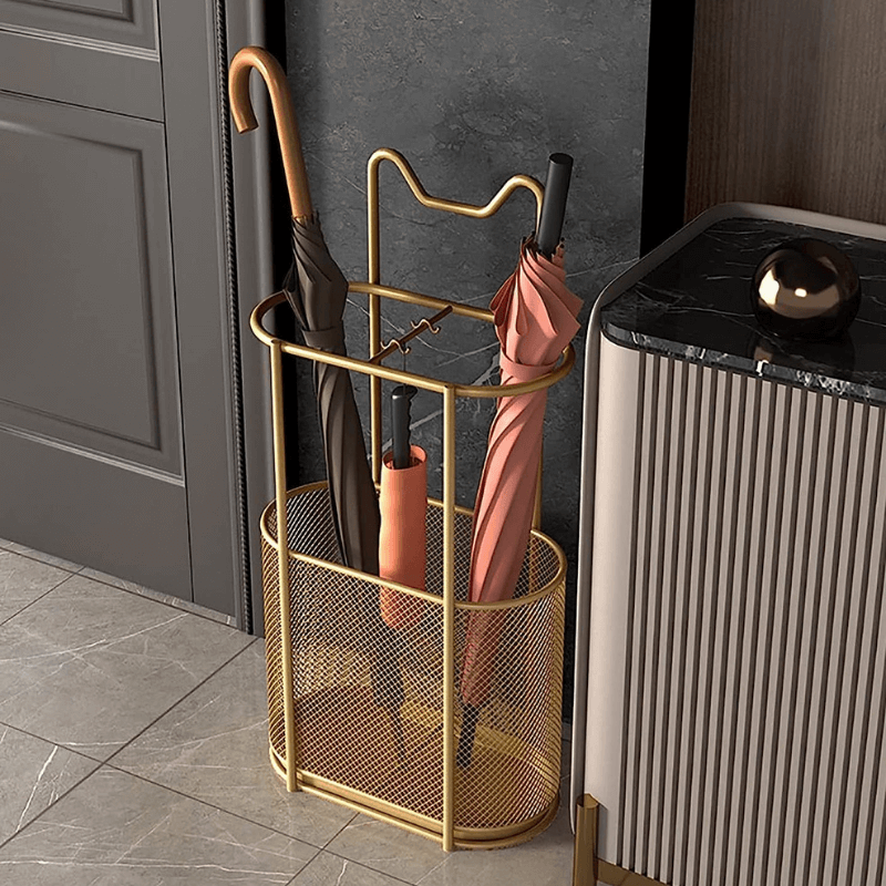 Stylish Cat-handle Metal Umbrella Stand for Entryways – CharmyDecor