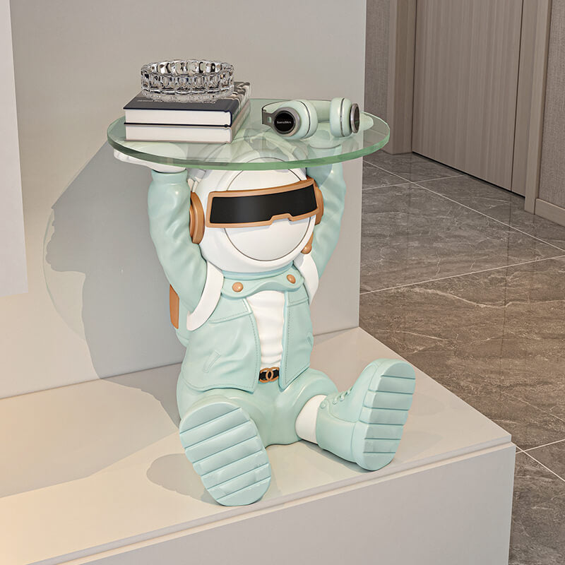 Versatile Astronaut Statue Art with Functional Tray Decor – CharmyDecor