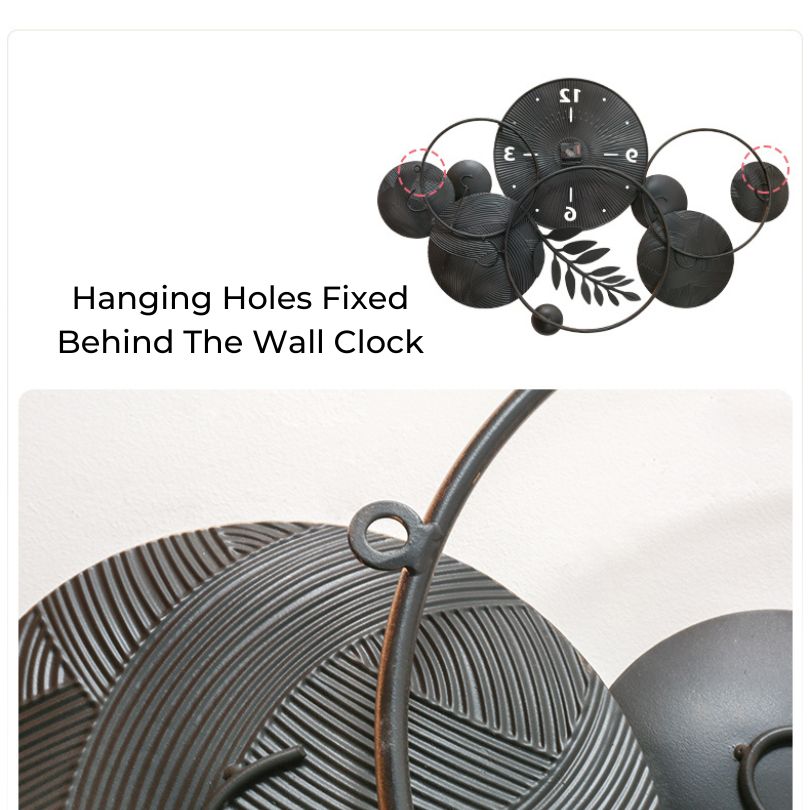 Nordic Statement Wall Clock with Metal Wall Art – CharmyDecor