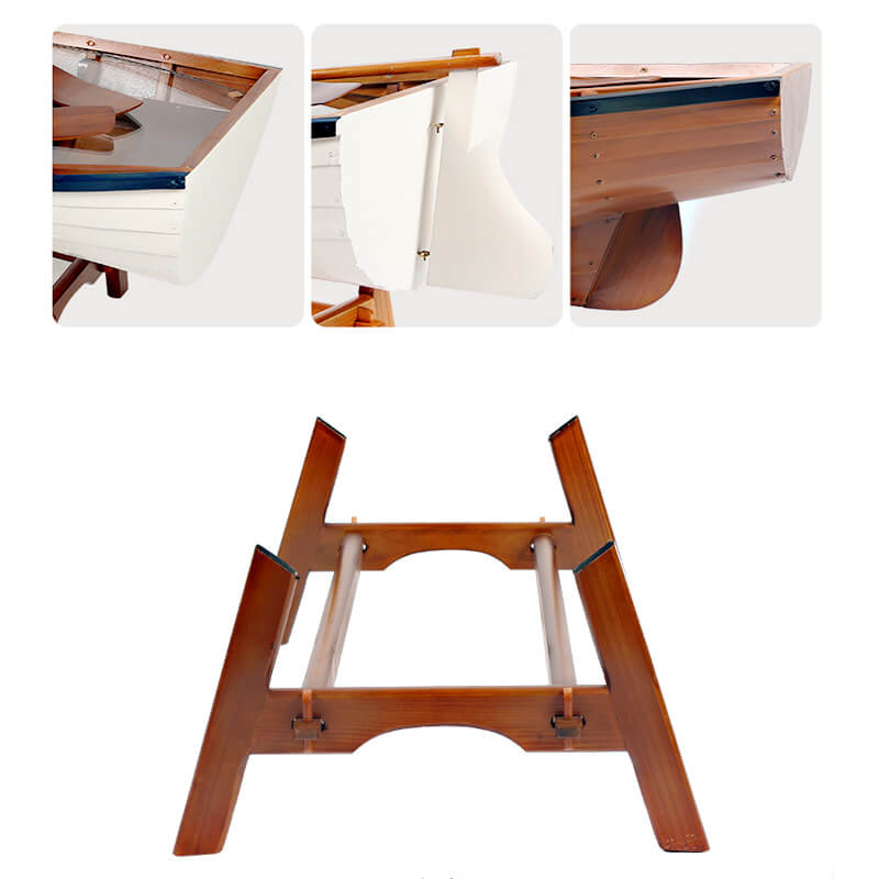 Handcrafted Solid Wood Row Boat Coffee Table – CharmyDecor
