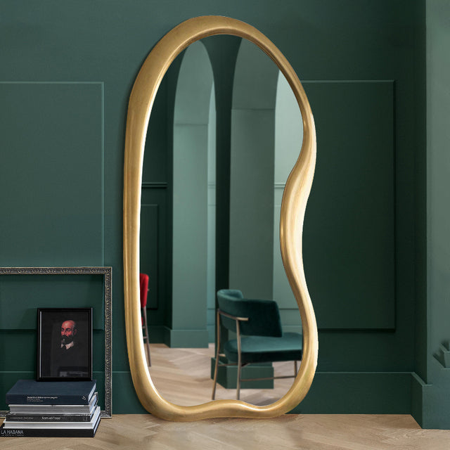 Elegant Vintage Gold Wall Mirror - Full Body Design – CharmyDecor