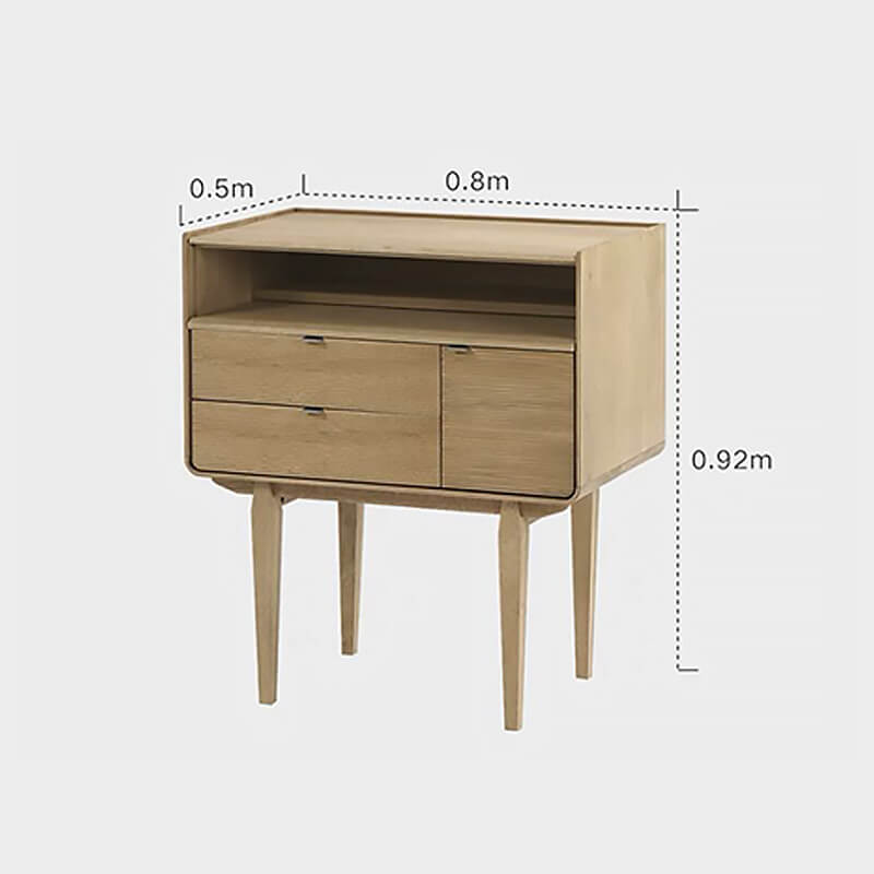 Elegant White Oak Dressing Table for Modern Spaces – CharmyDecor