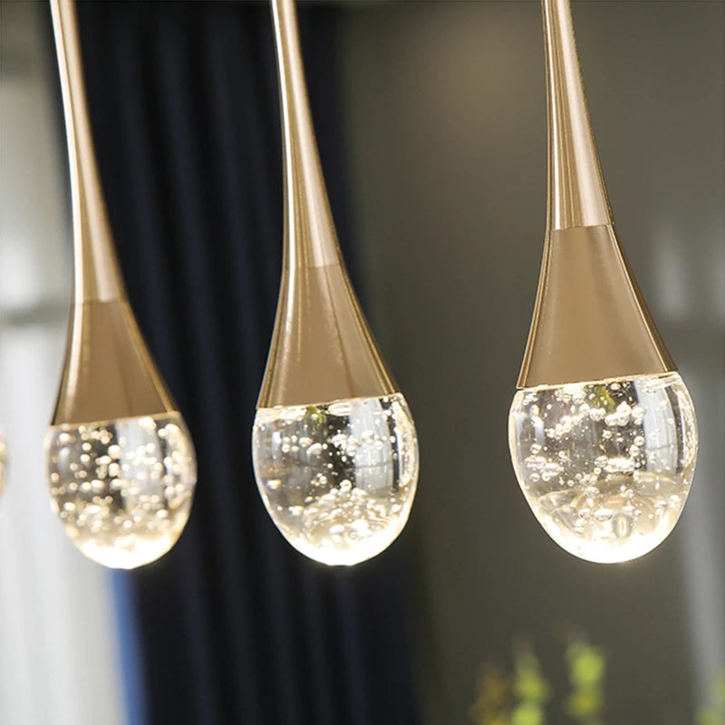 Post-Modern Crystal Glass Water Drop Pendant Light Fixture – CharmyDecor