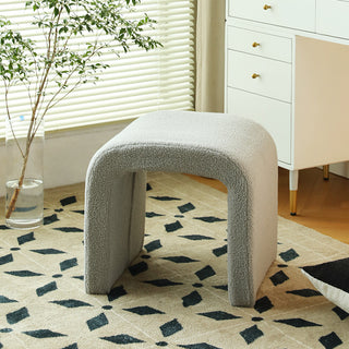 Elegant Arch Boucle Waterfall Style Vanity Stool – CharmyDecor