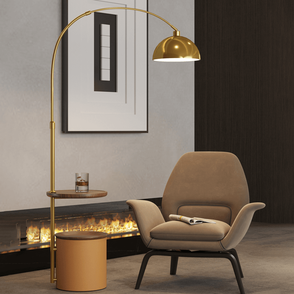 Modern Decorative Glass Shelves Floor Lamp - Acrylic Lampshade- Style 1 ...