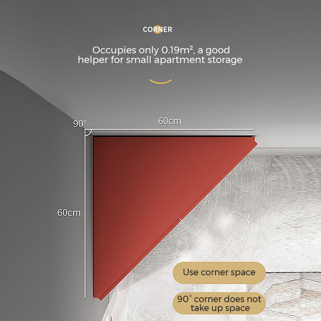 Modern Minimalist Triangle Cabinet with 4 Doors – CharmyDecor