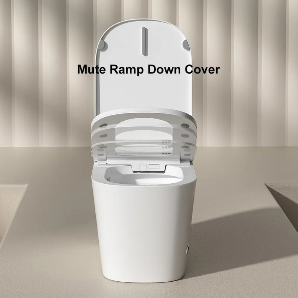 White Smart Toilet with Automatic Cover & Remote Control – CharmyDecor