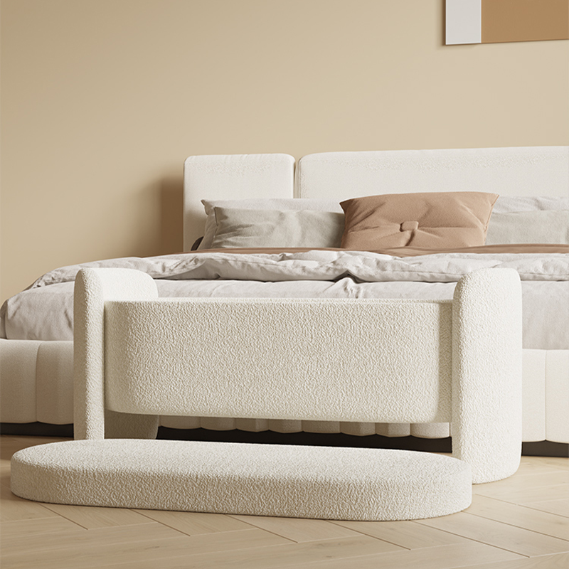 Nordic Luxury Boucle Storage Bench - Elegant Design – CharmyDecor