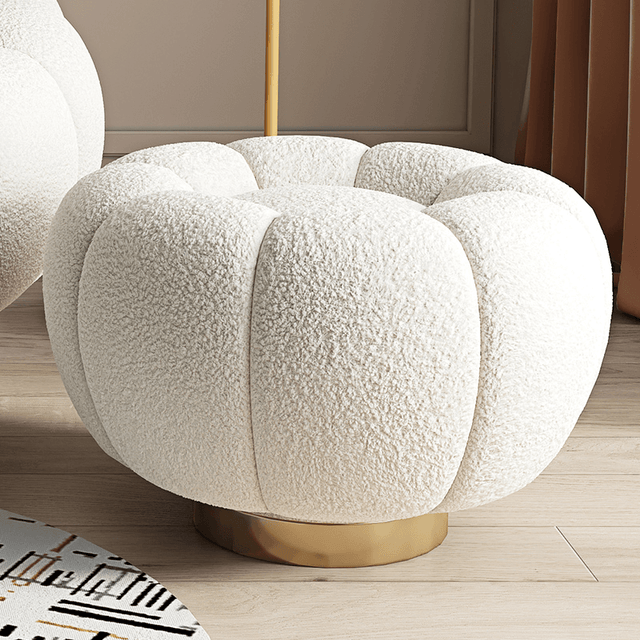 Cozy Pumpkin-Style Fleece Ottoman - Unique Home Decor – CharmyDecor