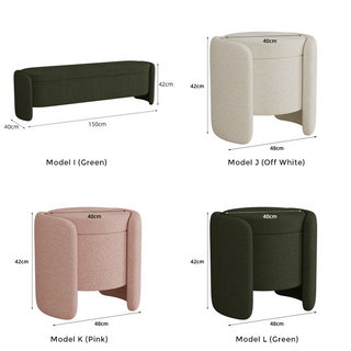 Nordic Luxury Boucle Storage Bench - Elegant Design – CharmyDecor