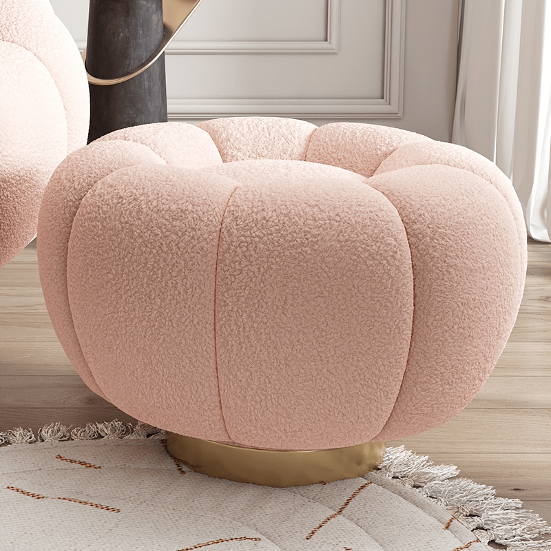 Pumpkin-Shaped Fleece Ottoman – CharmyDecor
